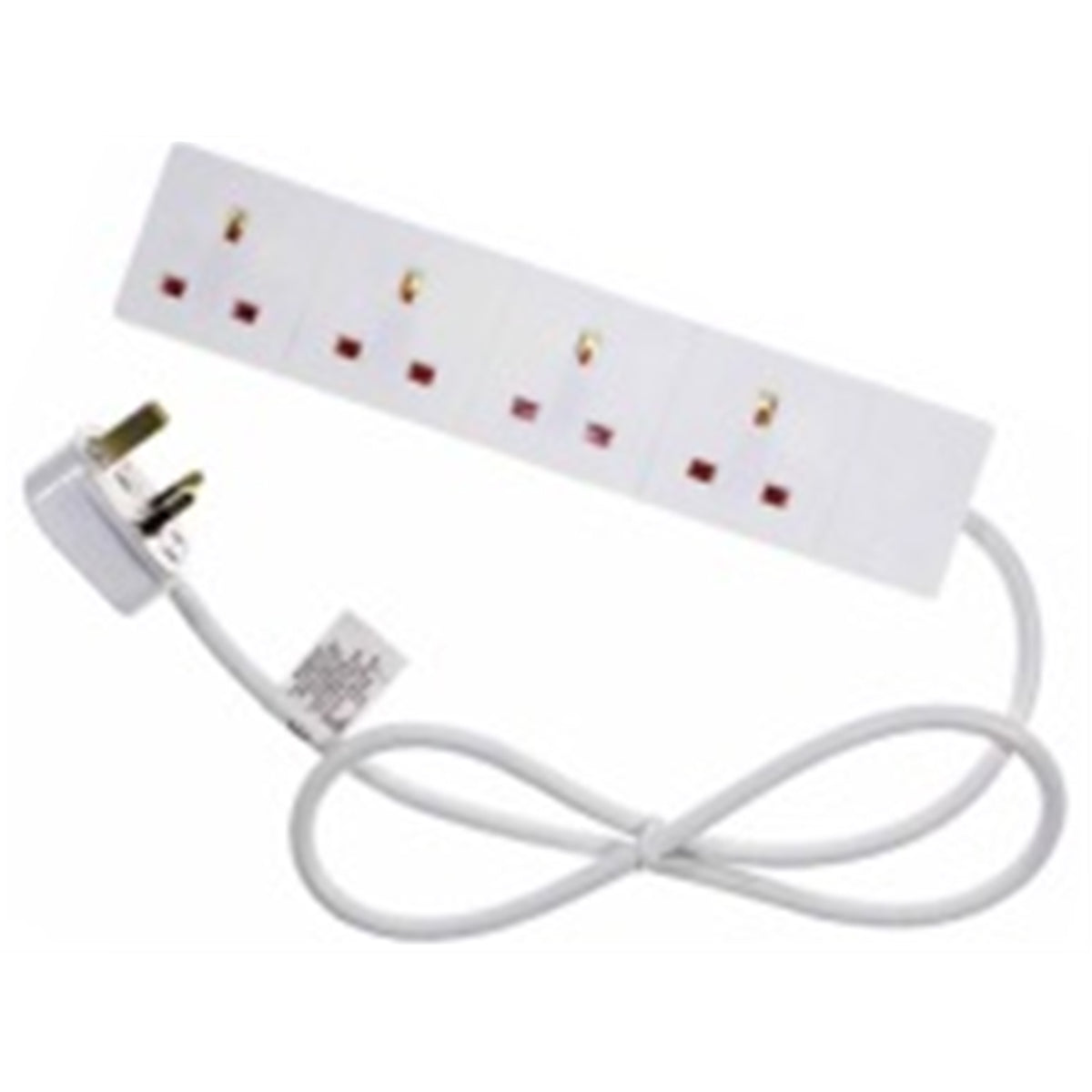 2m 4 Gang UK Mains Extension - White – starflexsystems