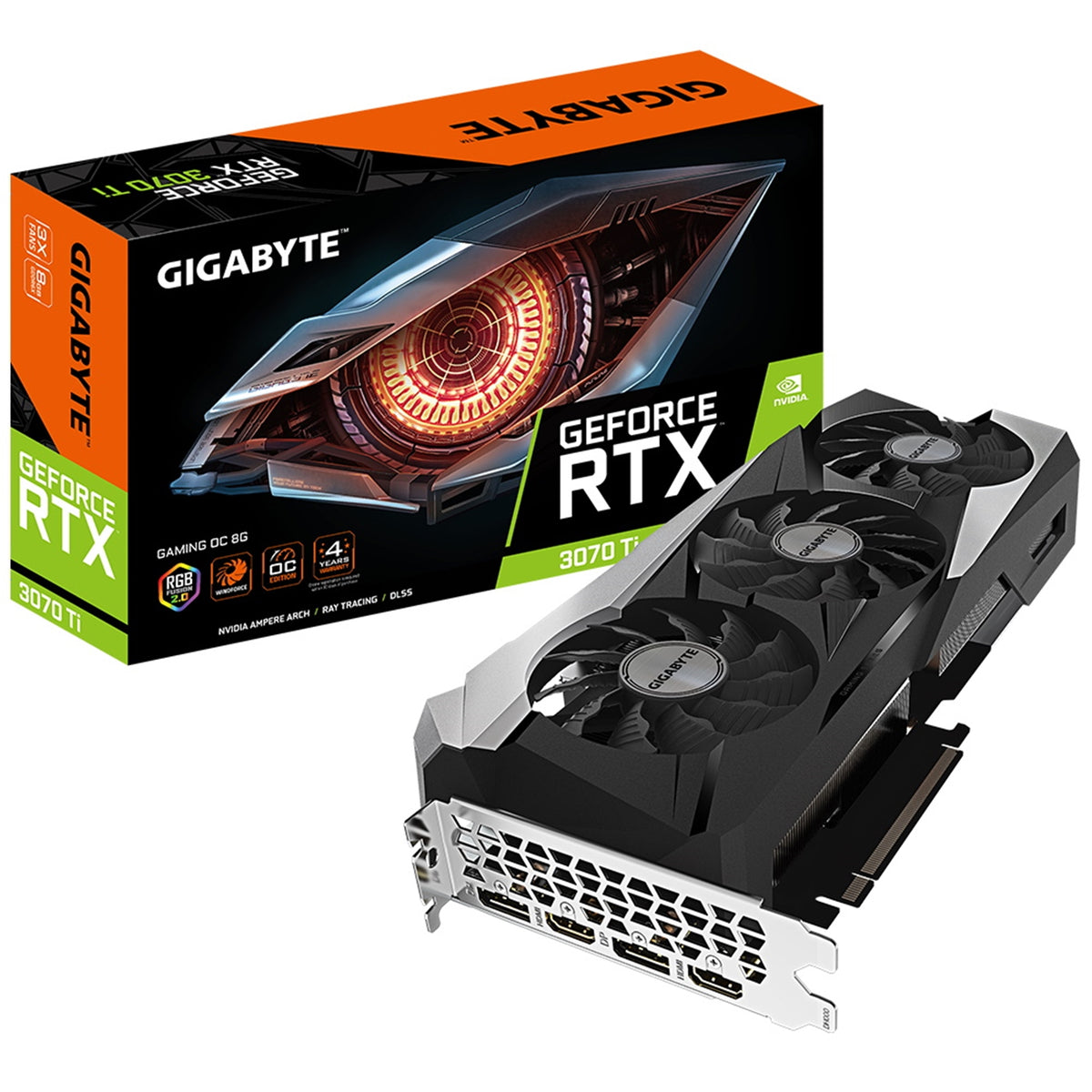Gigabyte Nvidia GeForce RTX 3070 Ti GAMING OC 8GB Triple Fan RGB Graph ...