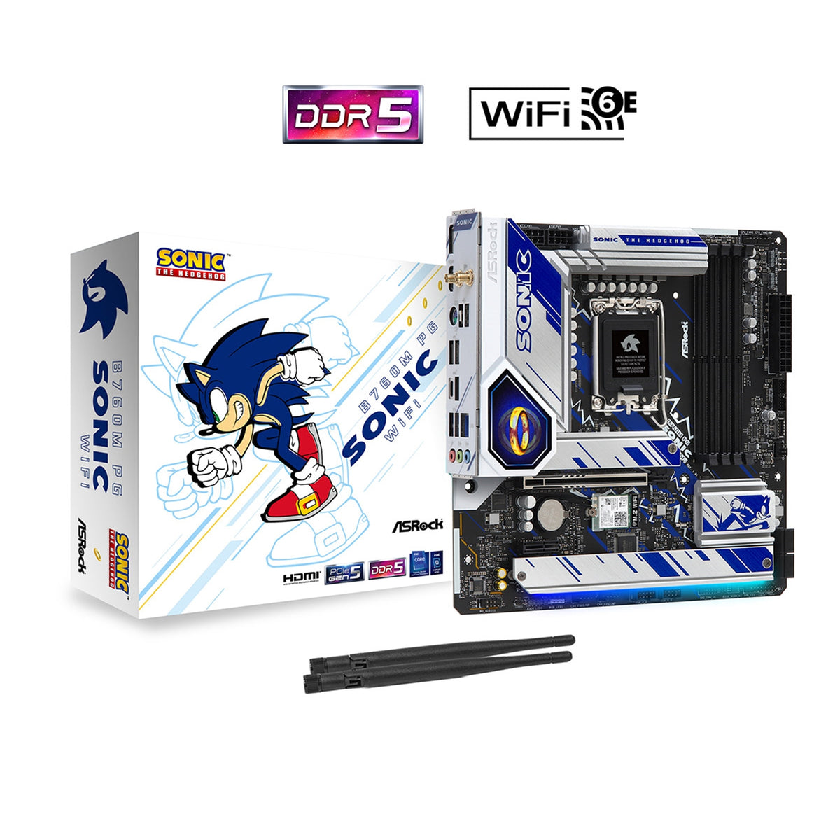 ASRock B760M PG SONIC WIFI Motherboard, Intel Socket 1700, Supports 12 ...