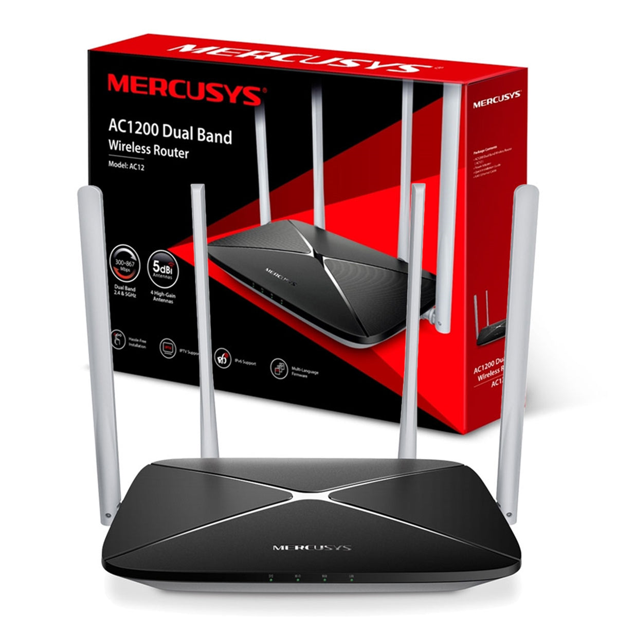 Mercusys AC12 AC1200 Dual Band Wireless Cable Router – starflexsystems
